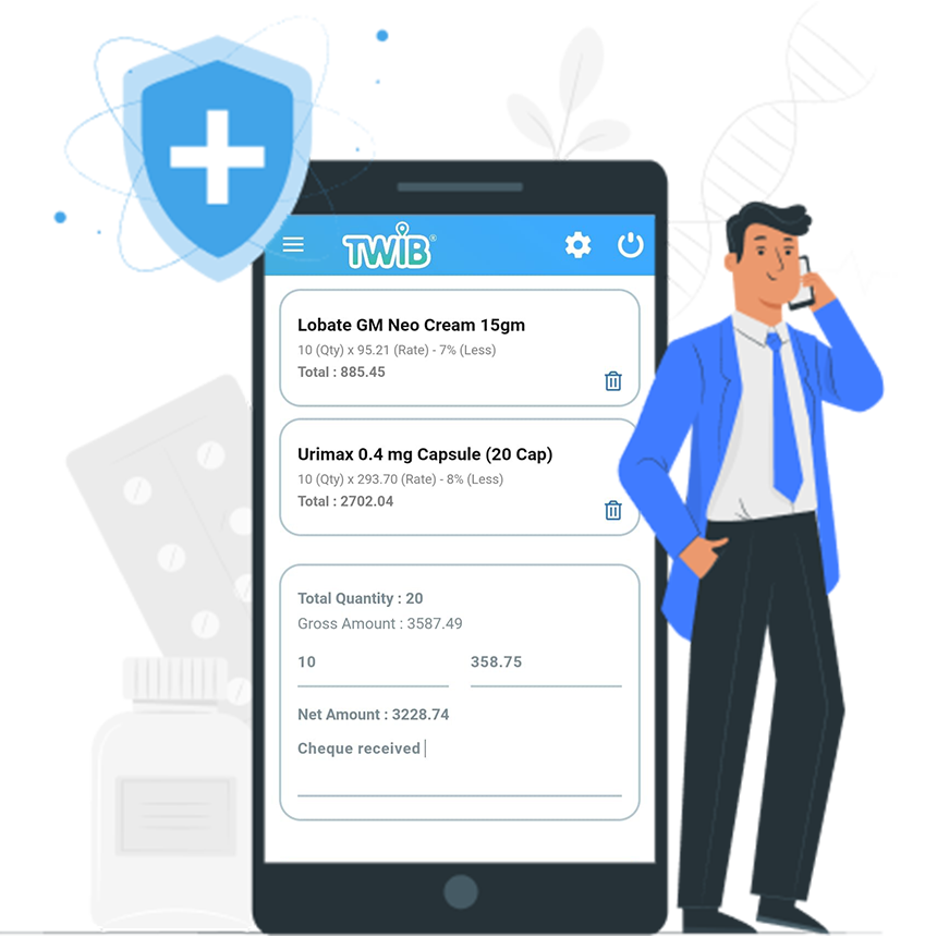 Medical Pharma sales team tracking app - Check-in medical representative